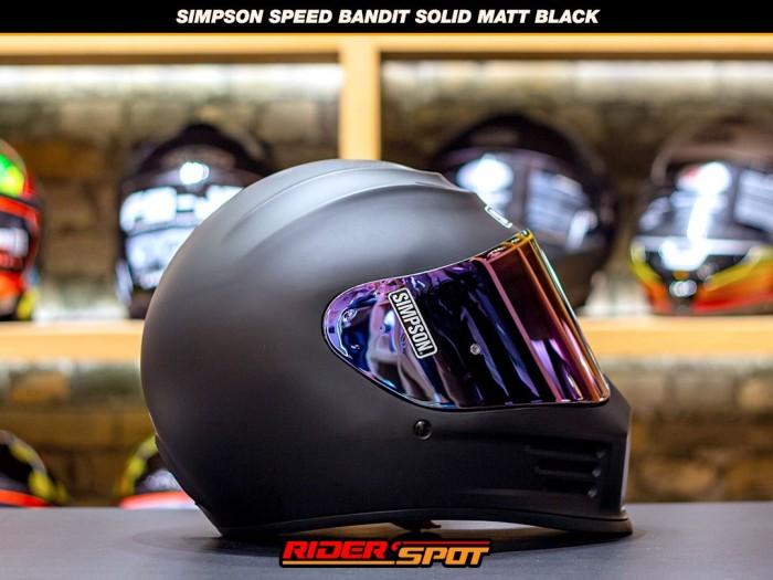 Jual Helm Motor SIMPSON Speed Bandit Solid Matte Black Full Face ...