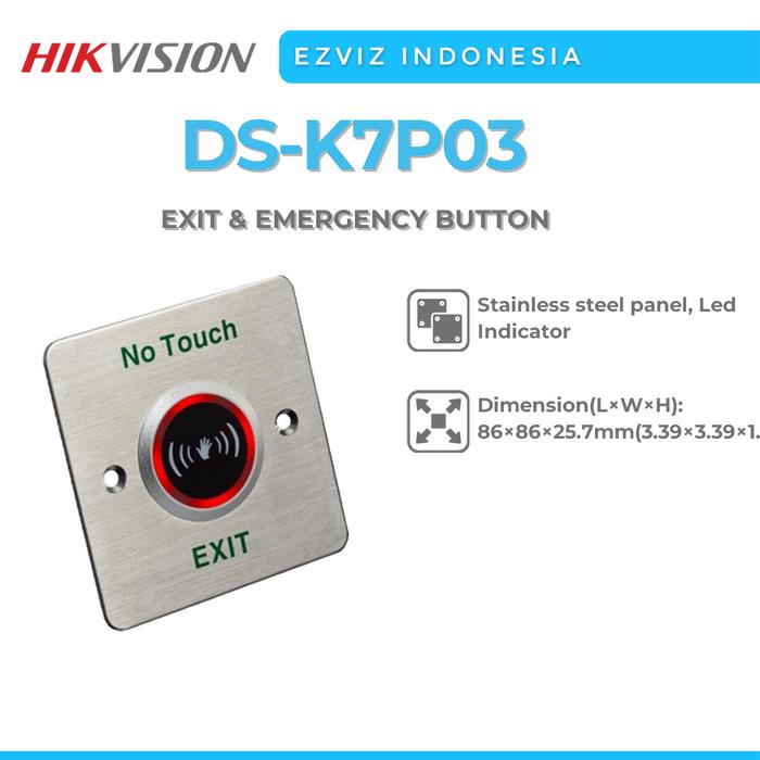 Promo HIKVISION DS-K7P03 EXIT & EMERGENCY BUTTON - Jakarta Utara ...