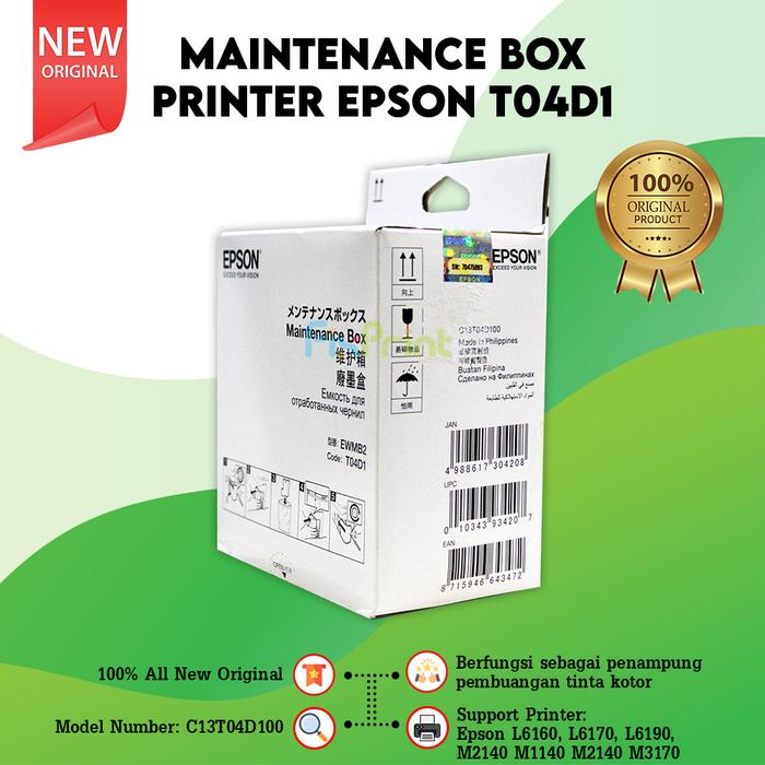 Jual Kotak Pemeliharaan Maintenance Box Epson T04D1 L11050 L4160 L14150 ...