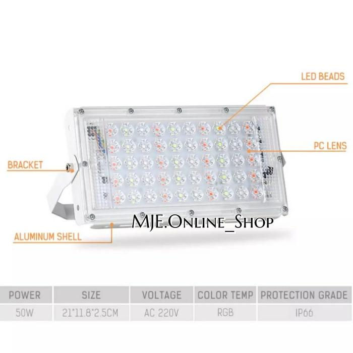 Jual LAMPU SOROT RGB 50 WATT REMOTE / FLOOD LIGHT 50 WATT RGB/LAMPU TEMBAK - Kota Depok ...