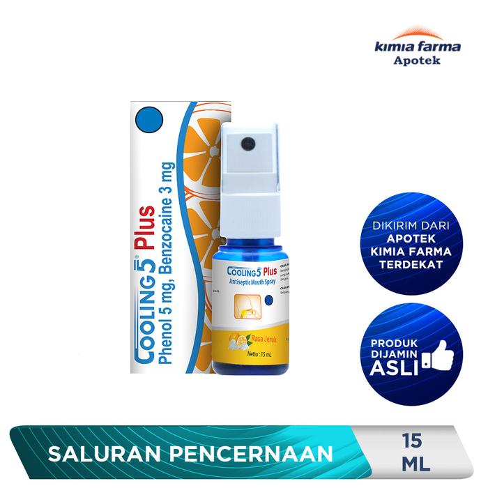 Promo COOLING 5 PLUS SPRAY RASA JERUK 15 ML / OBAT SAKIT GIGI / KIMIA ...
