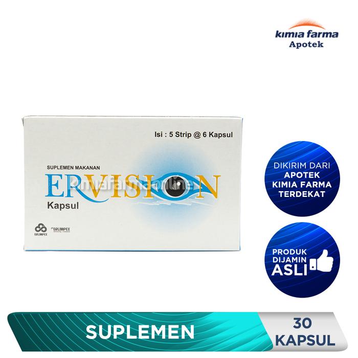 Jual ERVISION DUS 30 KAPSUL / SUPLEMEN KESEHATAN MATA / KIMIA FARMA ...