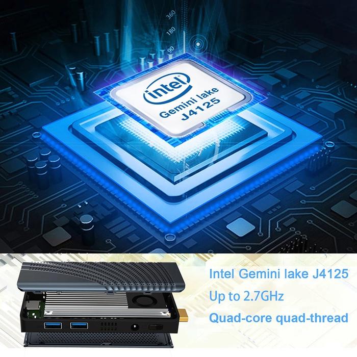 Jual Kimtin Celeron J4125 Quad Core Cpu 6Gb 128Gb 4K Fanless Mini Pc ...