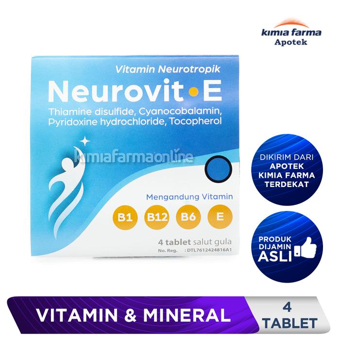Jual NEUROVIT E STRIP 4 TABLET / MULTIVITAMIN / KIMIA FARMA - Kab ...