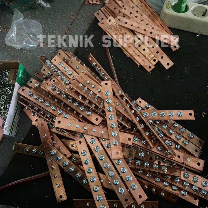 Jual busbar plat tembaga 3mmx 20mm x 100mm 2lubang baut M8 custom ...