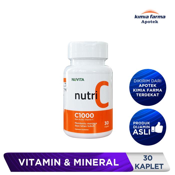 Jual NUVITA NUTRI C 1000 MG 30 KAPLET / VITAMIN C / KIMIA FARMA ...
