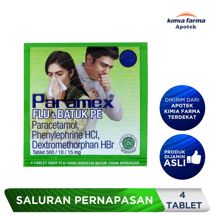 Jual PARAMEX FLU & BATUK PE STRIP 4 TABLET / OBAT BATUK FLU / KIMIA ...