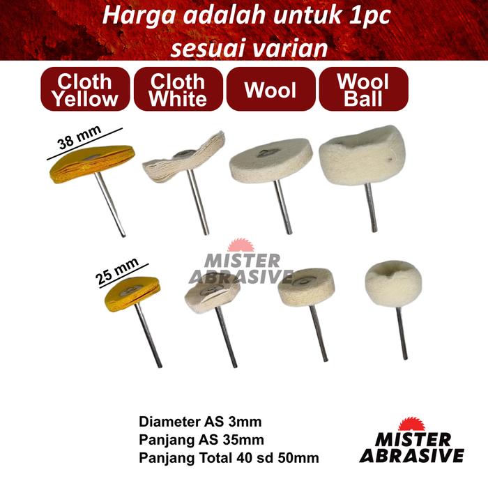 Jual Mata Bor Rotari Kecil Nonwoven Kain Wool Ball Poles Mini Tuner ...