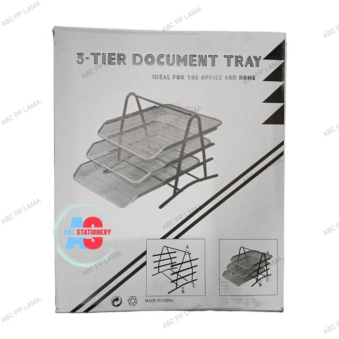 Jual Bak surat susun 3 Rak Dokumen Elevated Letter Tray Besi Microtop ...