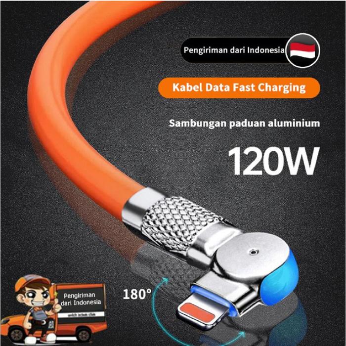 Jual HPA02 - KABEL DATA GAMER SUPER FAST CHARGING MODEL PUTAR 180 ...