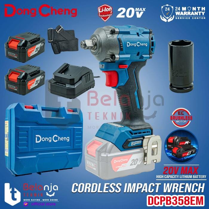 Jual MASPER DONGCHENG IMPACT WRENCH BATERAI DCPB358 EM 20V PEMBUKA BAUT ...