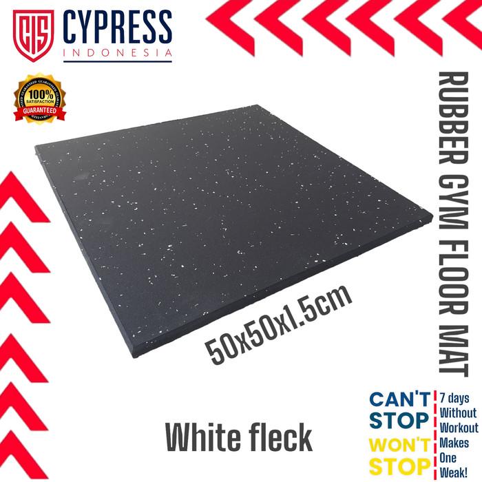 Jual Rubber Tile Gym Floor 15mm - Lantai Karet - Hitam 1m x 1m - Bintik ...