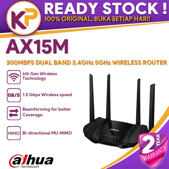 Promo DAHUA AX15M 300MBPS DUAL BAND 2.4GHZ 5GHZ BEAMFORMING WIRELESS ...