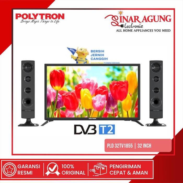 Promo POLYTRON DIGITAL LED TV PLD 32TV1855 [32INCH] + SPEAKER TOWER Cicil 0% 3x - Kab. Bekasi ...