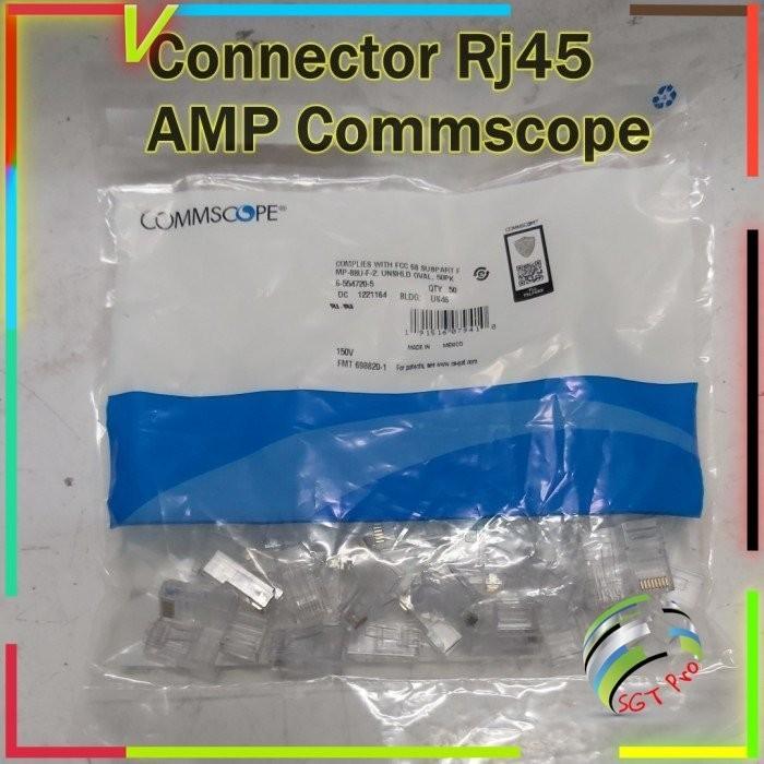 Jual AMP Commscope Connector RJ45 Cat5 RJ-45 Cat.5e Original PN:6 ...