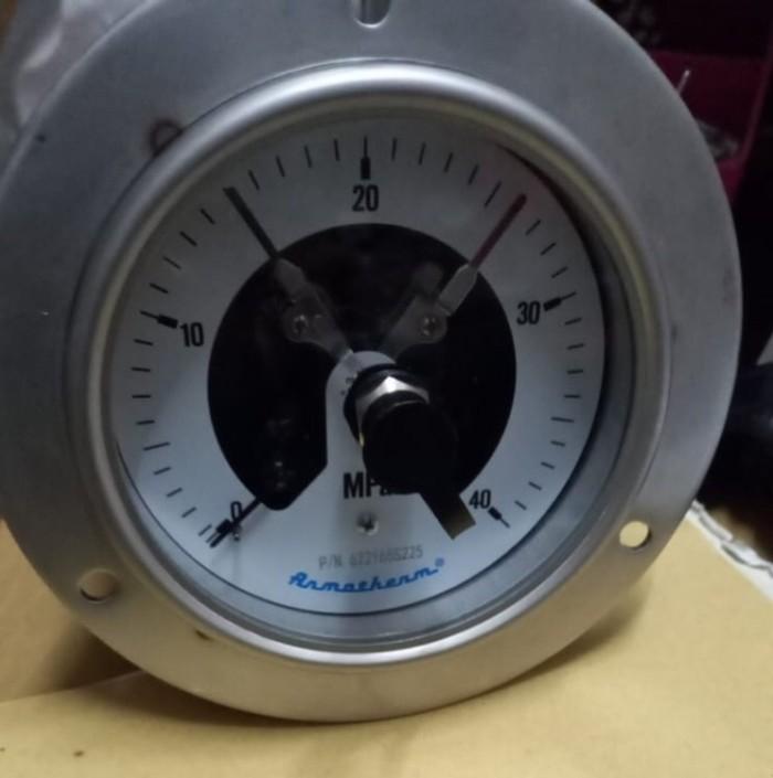 Jual Pressure gauge contact Armatherm 4" inch 0-40Mpa full SS lower ba ...