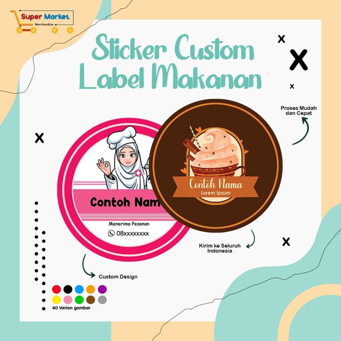 Jual CETAK STIKER LABEL KEMASAN / STICKER CUSTOM BULAT LOGO LABEL ...