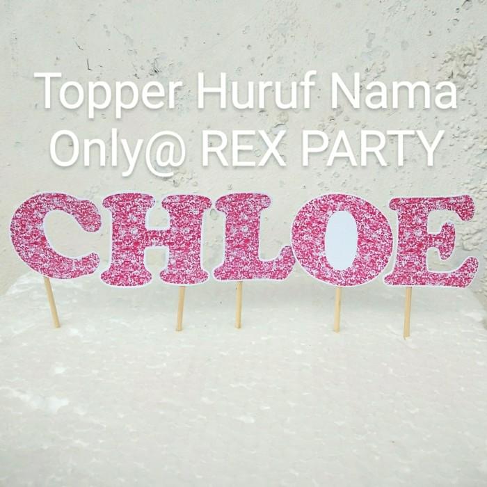Jual DEA4 Cake Topper Huruf Abjad/Topper Nama/Topper Abjad Huruf Nama ...