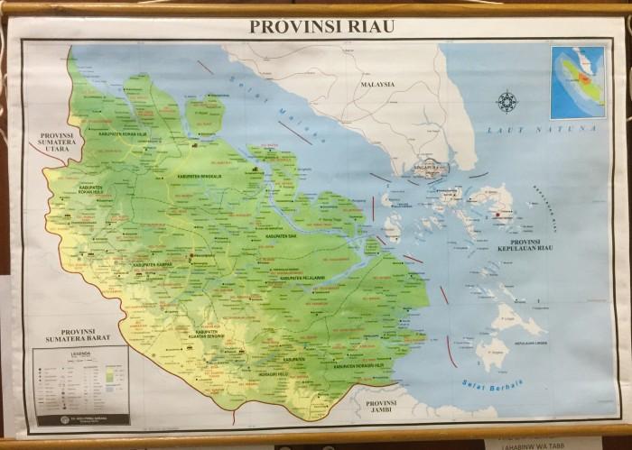 Jual Peta Provinsi Riau Peta Dinding - Kota Denpasar - Rokuro Store ...