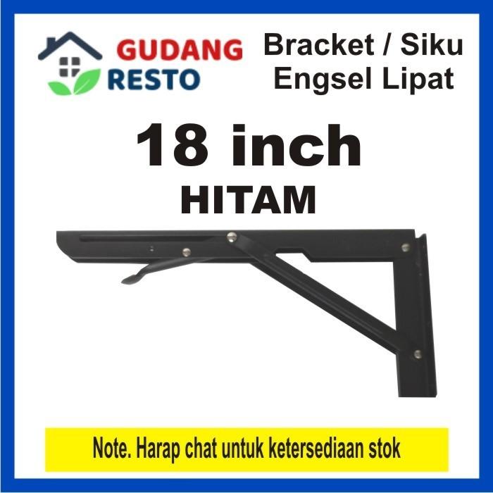 Jual 18" inch Bracket Lipat / Siku / Engsel FOLDING Rak / Meja ...