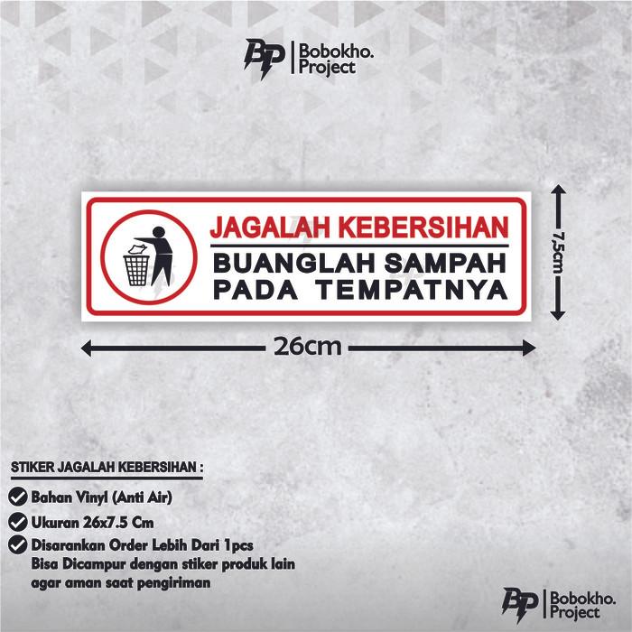 Jual Sticker Jagalah kebersihan / sticker buanglah sampah pada ...