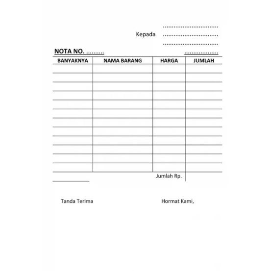 Jual Nota Kwitansi Invoice Faktur Bon Kosong - Cap Lunas - Kota ...