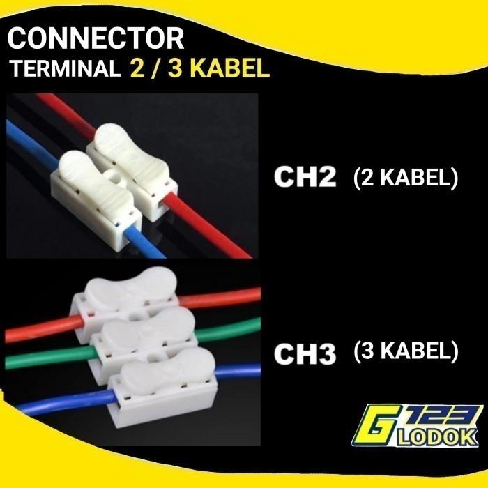 Jual Quick Connect 2 3 Wire Pin Terminal Sambungan Klip Jepit Kabel ...