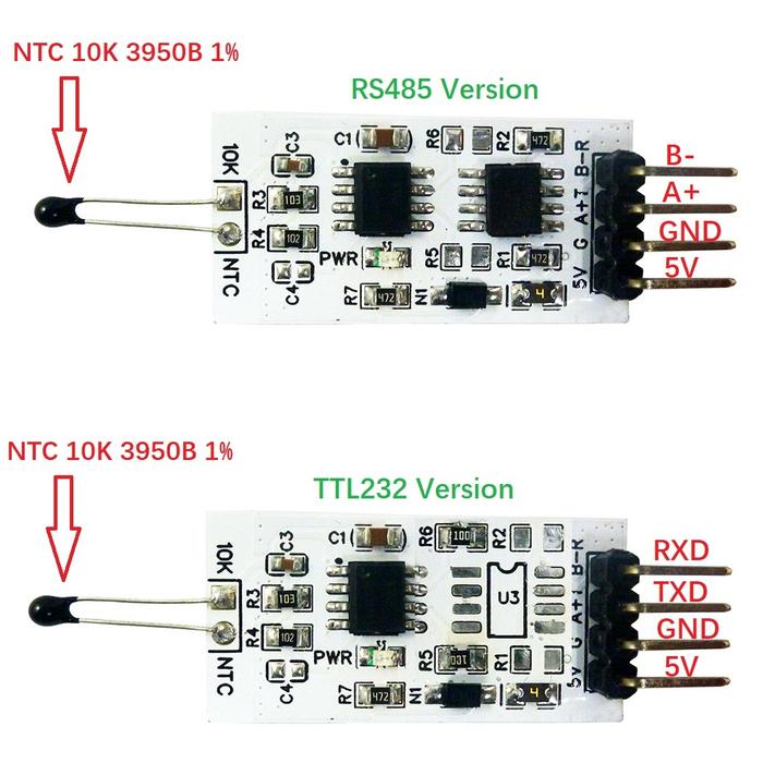 Jual 1k-100K Resistance to RS485 RS232(TTL) Converter 10K 3950 NTC ...