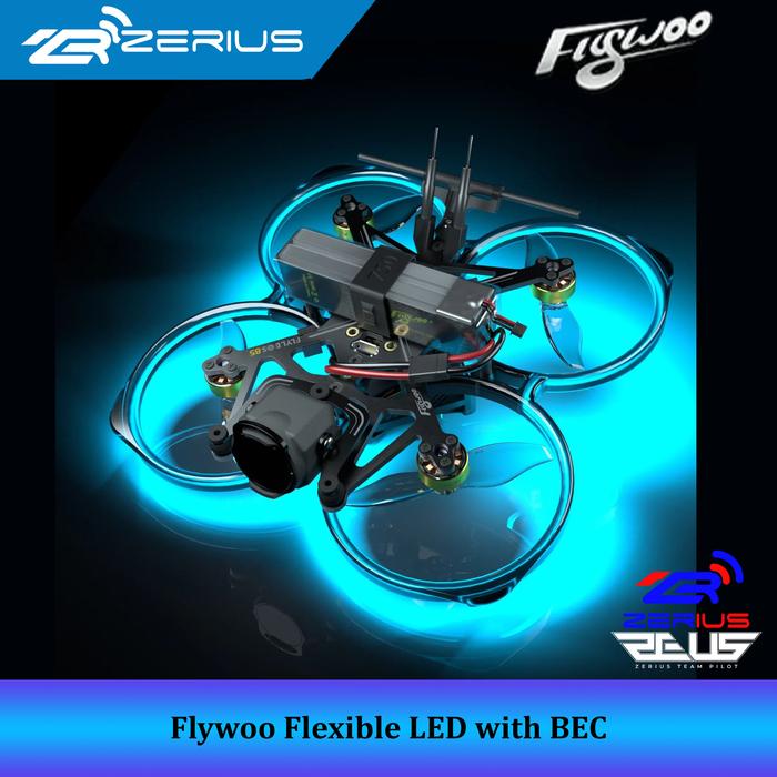 Jual FLYWOO Flexible LED Strip with 3.3V BEC, 2.7mm x 1m LED - Blue ...