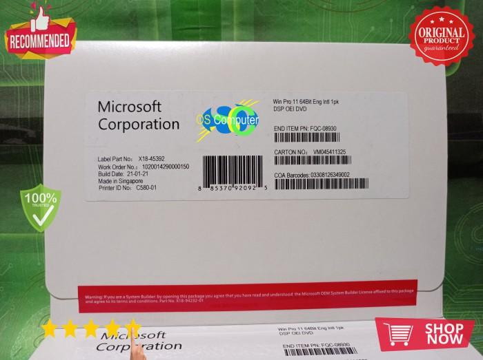 Jual Windows 11 prefoessional original oem fullpack lifetime - Kota ...