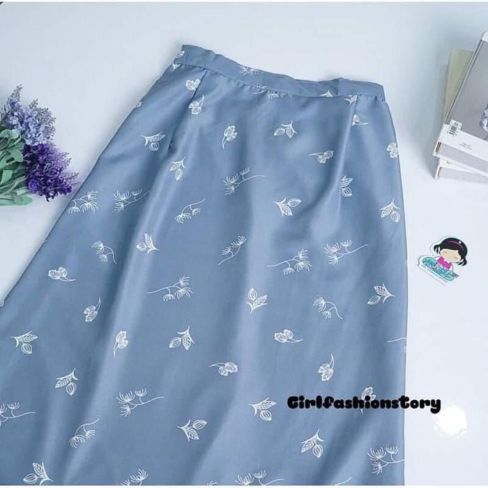 Jual ROK ROK FLORAL KOREAN SKIRT | ROK GAMAR A-LINE MOTIF BUNGA | ROK ...