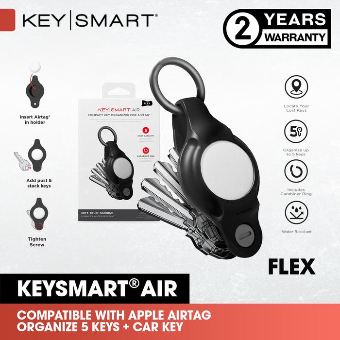 Jual KeySmart Air Key Holder for AirTag Gantungan Kunci - Flex-Black ...