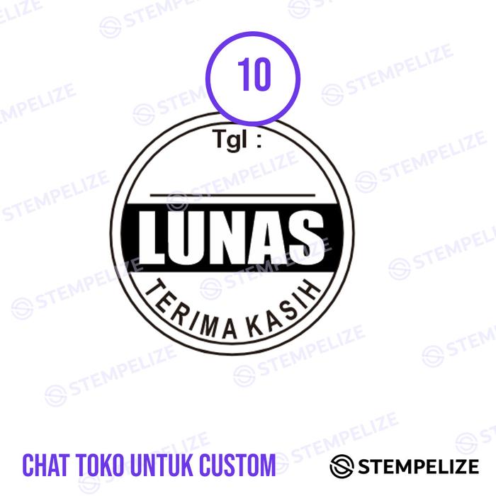 Jual Stempel Lunas Terima Kasih Custom Desain - 10, Biru - Kab. Kendal ...