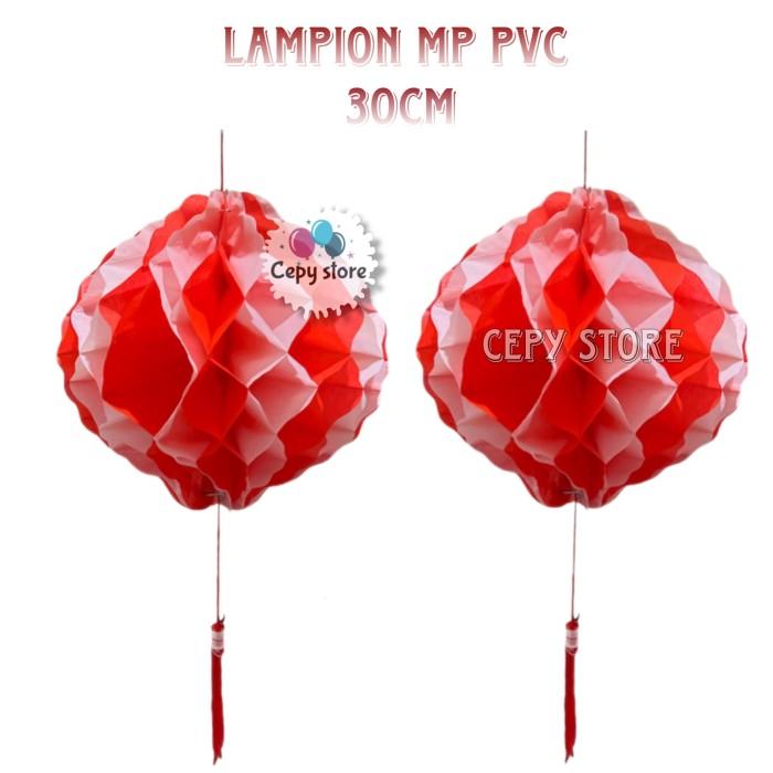 Jual Lampion Merah Putih PVC / Hiasan 17 Agustus Honeycomb 30cm ...