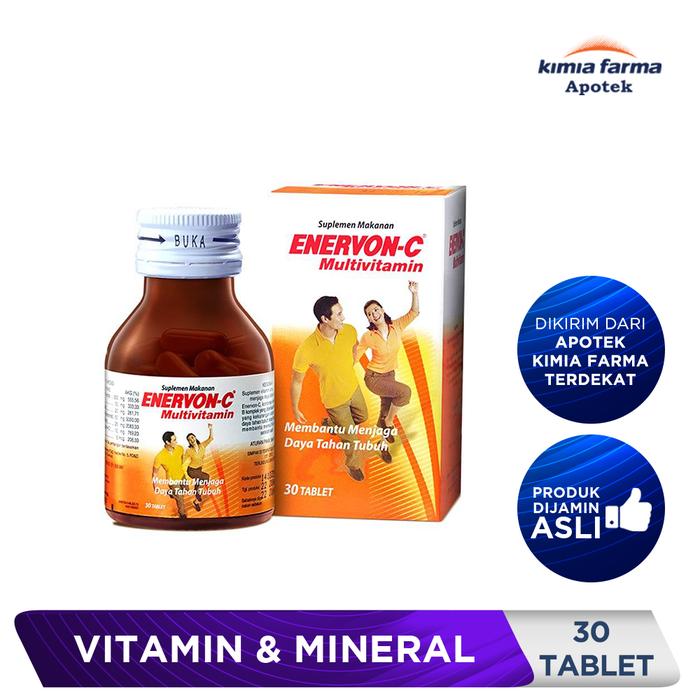 Jual ENERVON C BOTOL 30 TABLET / MULTIVITAMIN / KIMIA FARMA - Jakarta ...