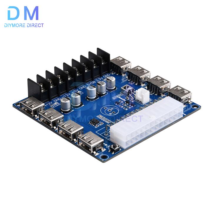 Jual 24 Pins ATX Power Supply Breakout Board USB Charging Desktop ...