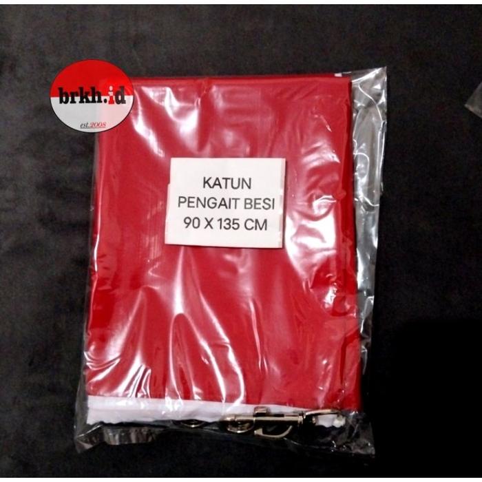 Jual Bendera Merah Putih Premium Pengait Besi/Tali 90x135 Cm Bendera ...