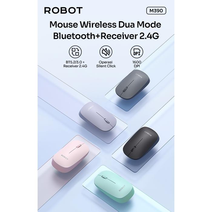 Jual ROBOT Mouse Bluetooth + Wireless 2.4G M360 M390 M350 M355 Mouse ...