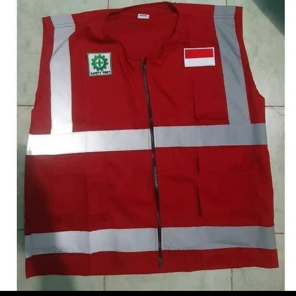 Jual Rompi Safety Rompi Bahan Dril Termasuk Logo K3 Dan Logo Bendera ...