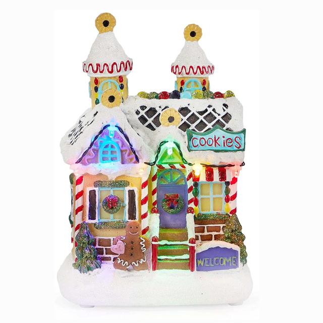 Jual New Dekorasi Natal Rumah Desa Roti Jahe Koleksi Bangunan Liburan ...