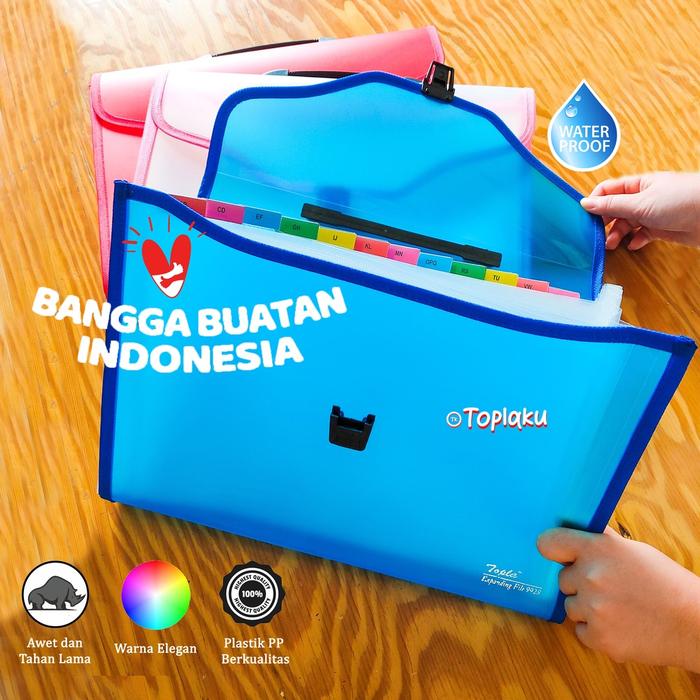 Jual Terbaik TOPLA Map Expanding File Folio Dokumen 13 Sekat Anti Air ...