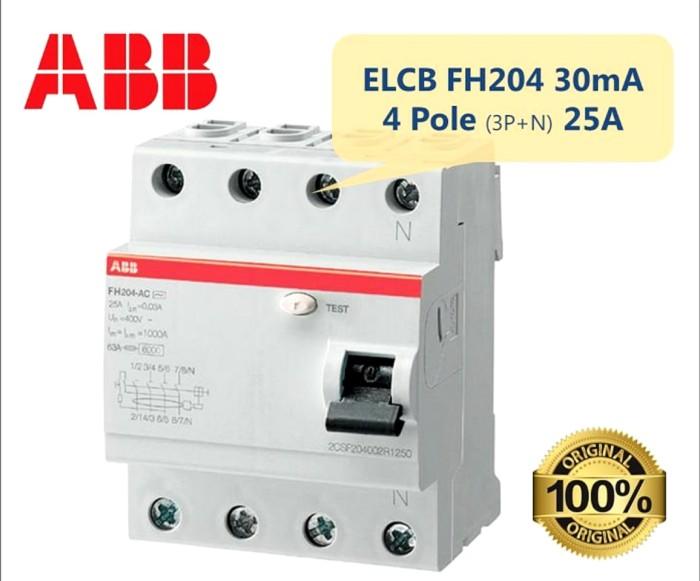 Jual ELCB/RCCB ABB FH204 AC 30mA 3P 25A Best - Kota Surabaya - SINAR ...