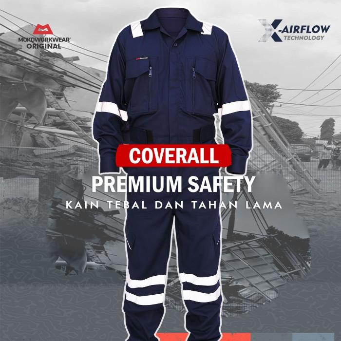 Jual Mokoworkwear Coverall Wearpack terusan Lengan Panjang Biru Dongker ...