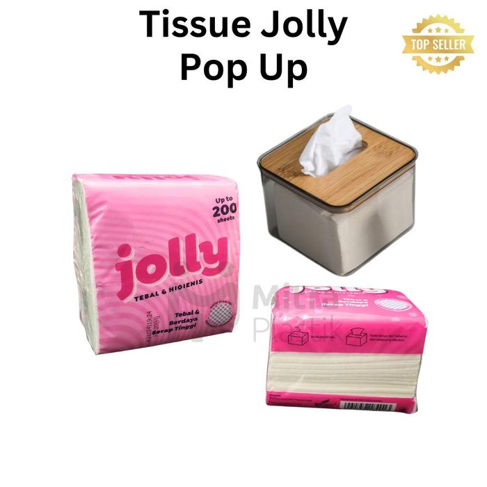 Jual Tissue Kotak Kecil Jolly isi +- 200 lbr Tisu Makan Facial Pop Up ...