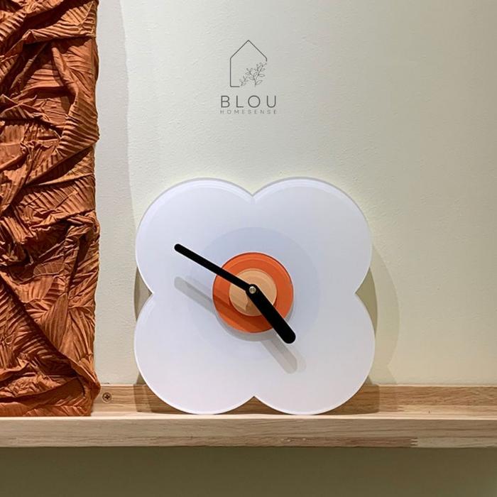 Jual Jam Dinding bunga unik aesthetic korea art clock flower simple ...