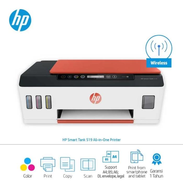 Promo Printer HP 519 Smart Tank Wireless All-in-One Printer Original ...