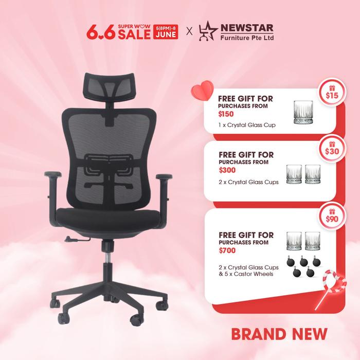 Jual Butterfly Office Chair With Headrest, Black Office Chair, Roller ...