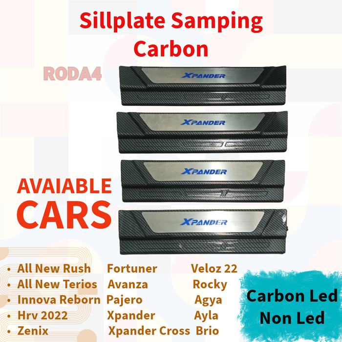 Jual Sillplate / Injakan Samping CARBON LED dan NON LED All New Rush Terios Innova Reborn Zenix ...
