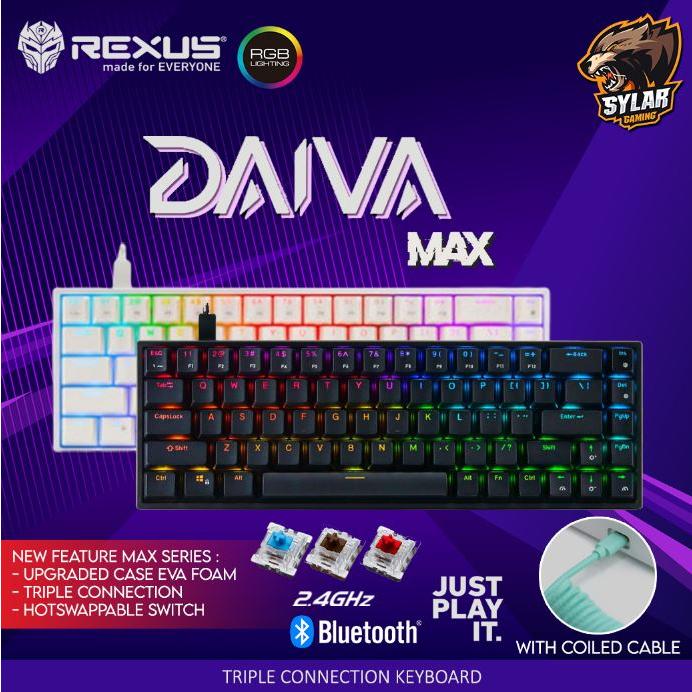 Jual Rexus Daiva D68SF Max RGB Hotswappable Mechanical Gaming Keyboard ...