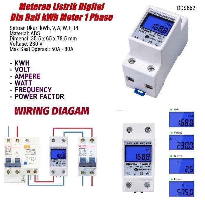 Jual Meteran Box Sekring Pengukur Ampere Listrik Digital Kwh Meter 1 Phase - DDS662 - Jakarta ...